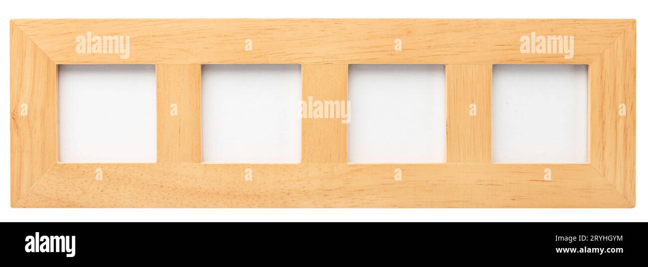 Four slot photo frame with blank spaces for pictures or text isolated ...