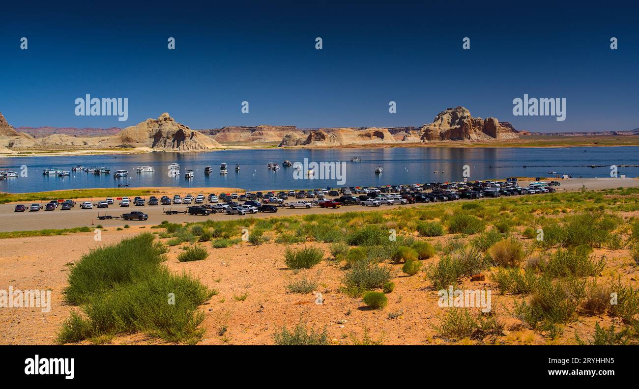 The lake Powell, near Page (AZ Stock Photo - Alamy