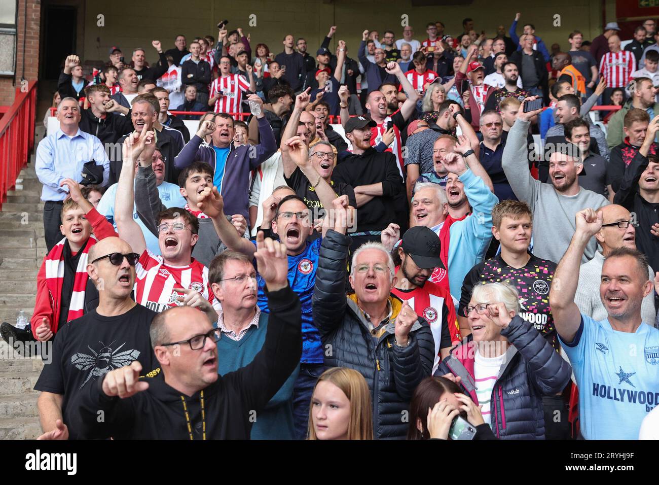 Brentford fans during the Premier League match Nottingham Forest vs ...