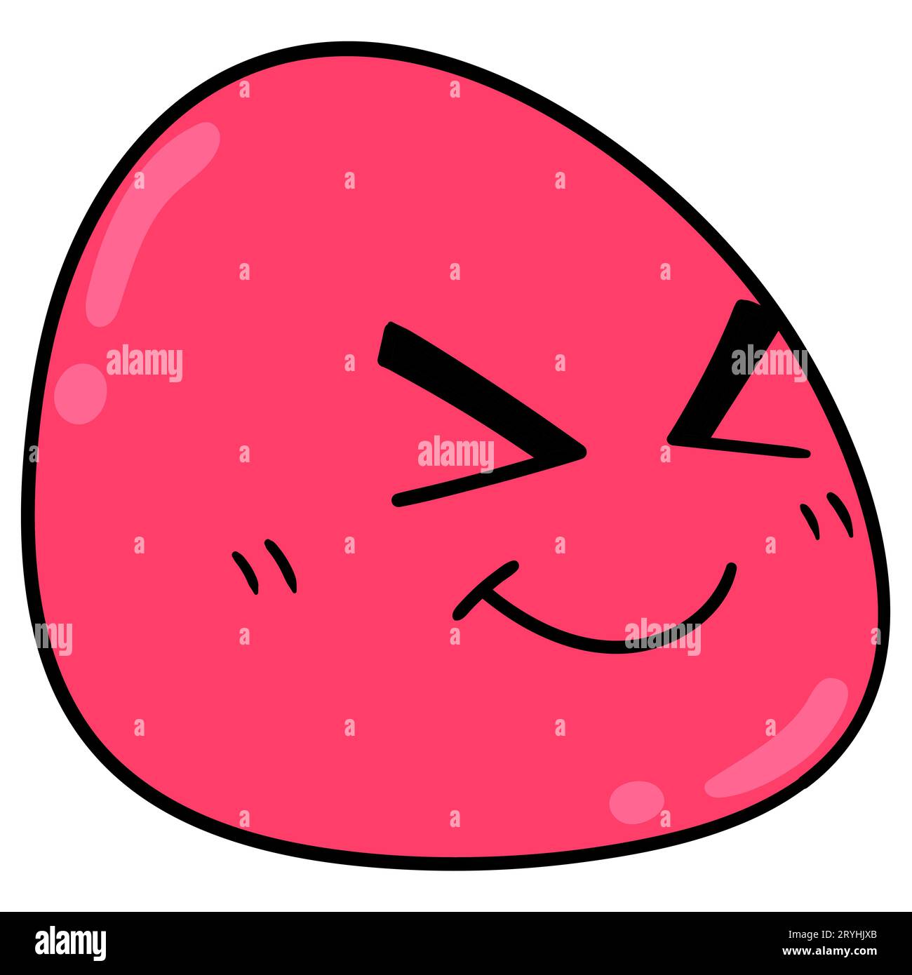 pink head with a smiley face, vector illustration carton emoticon ...