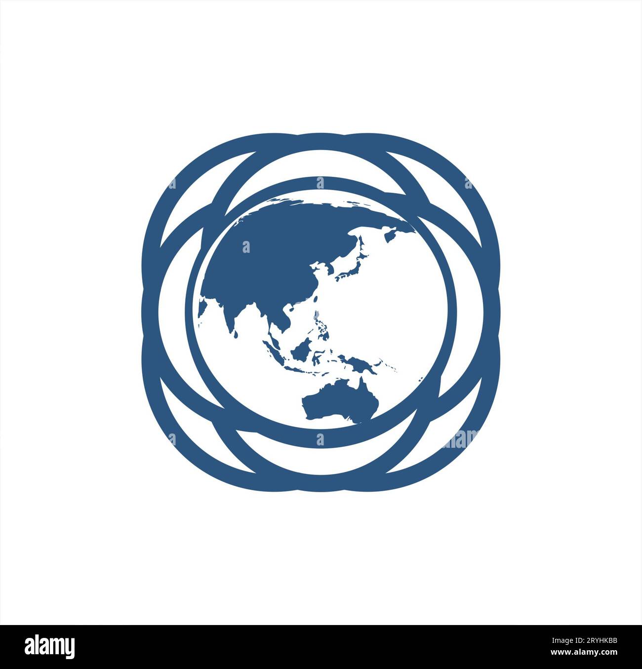 global earth connection logo and vector icon Stock Photo - Alamy