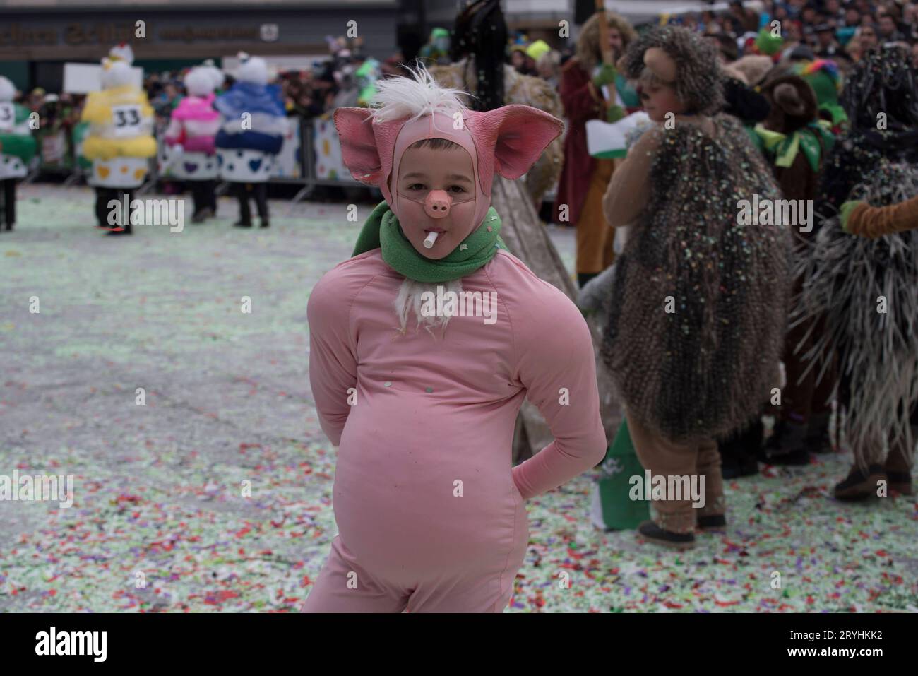 Person Wearing A Pig Mask On The Head Hiding The Face Person Wearing A ...
