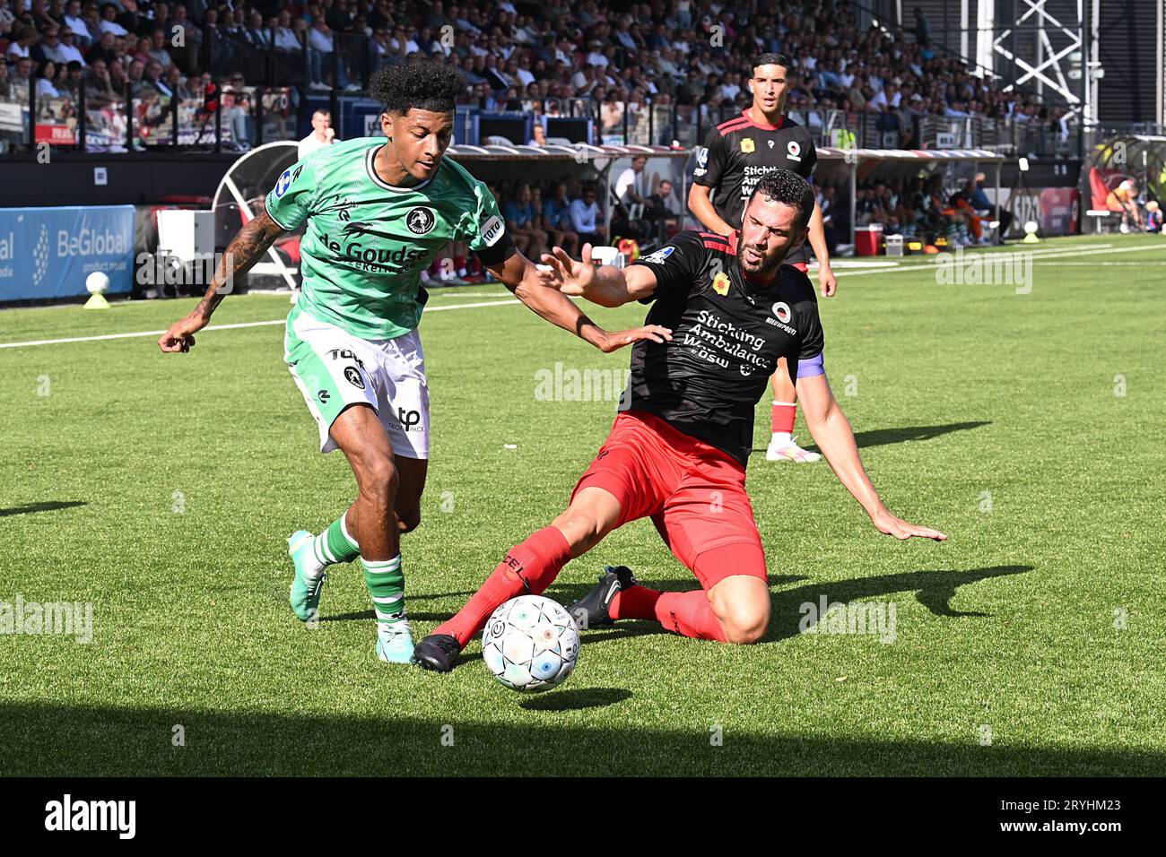 ROTTERDAM - (l-r), Charles-Andreas Brym of Sparta Rotterdam, Sven Nieuwpoort of sbv Excelsior ...