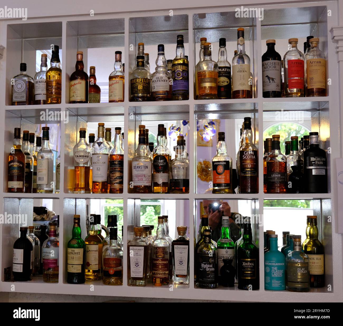 Large collection different bottles of Single malt Scotch whisky Stock ...