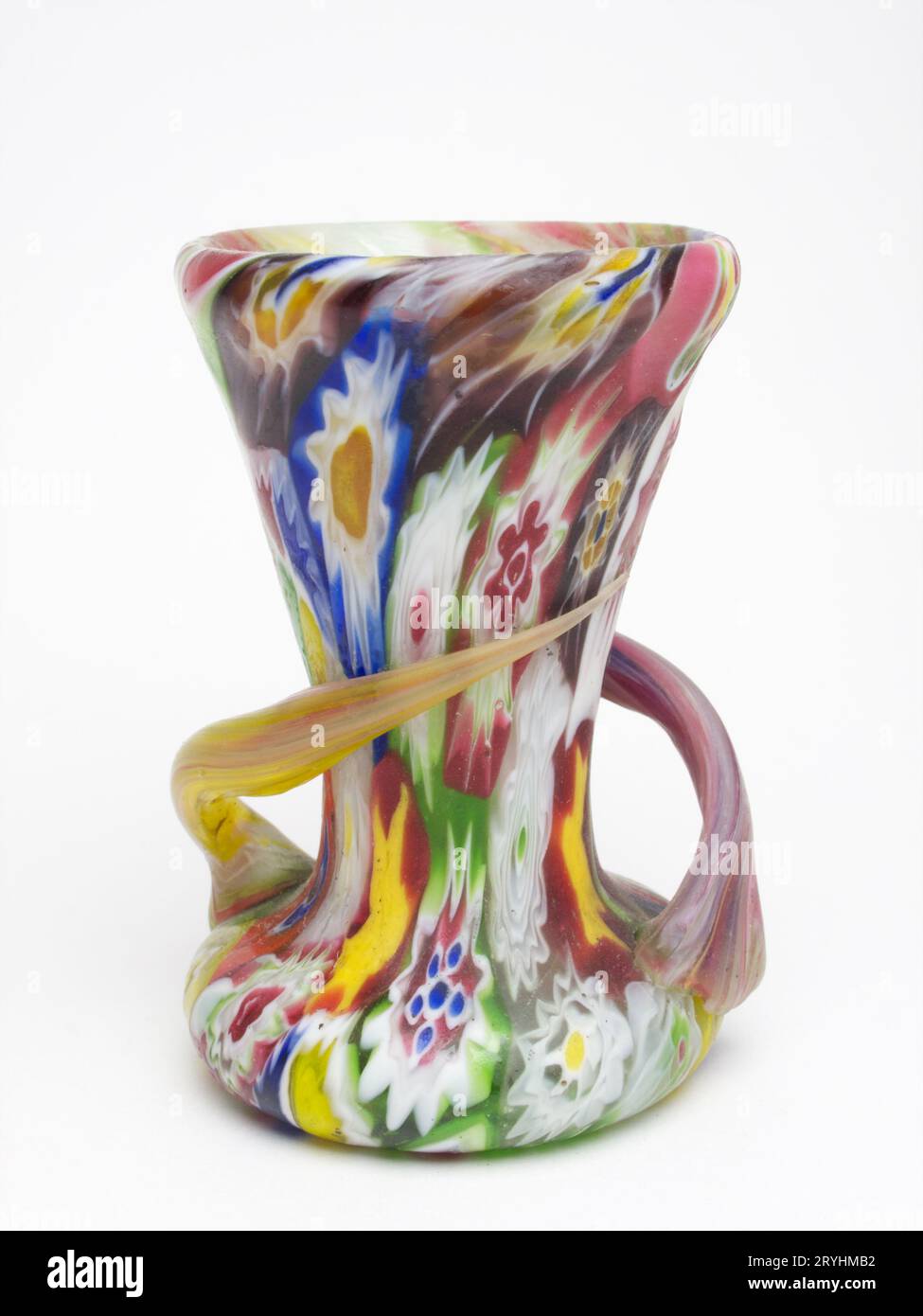 Antique 19th century venetian fratelli mille fleurs glass vase hi-res ...