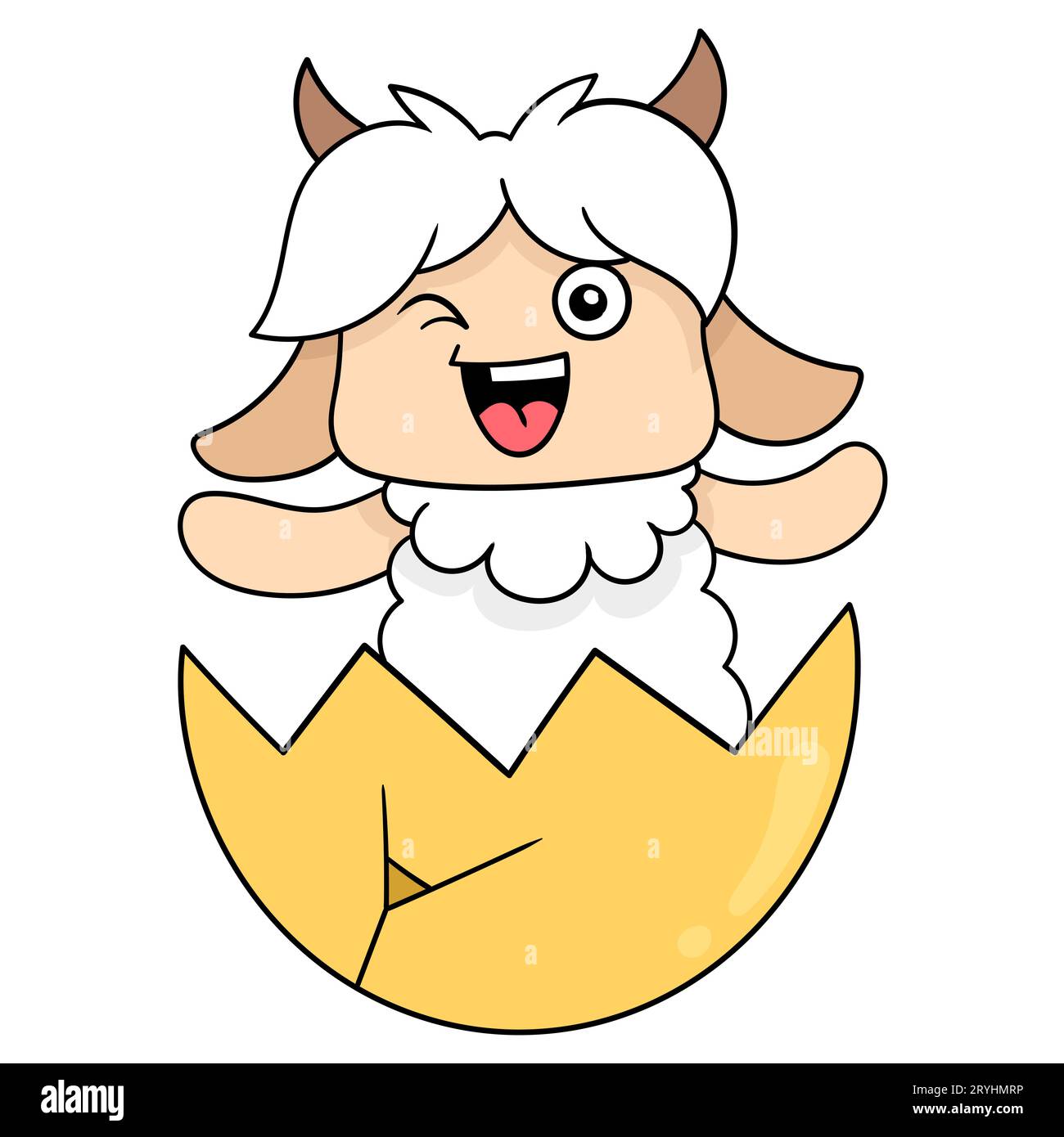 Sheep kawaii cartoon hi-res stock photography and images - Alamy