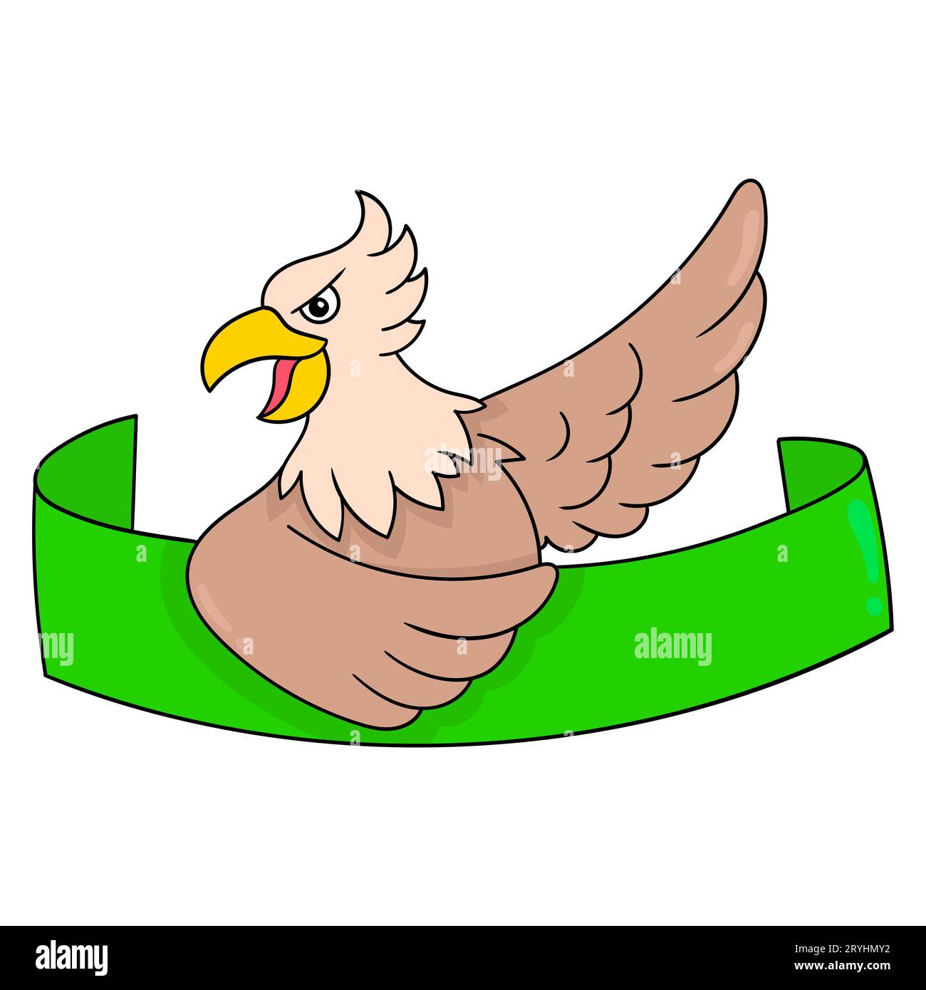 garuda eagle banner template, vector illustration art. doodle icon ...