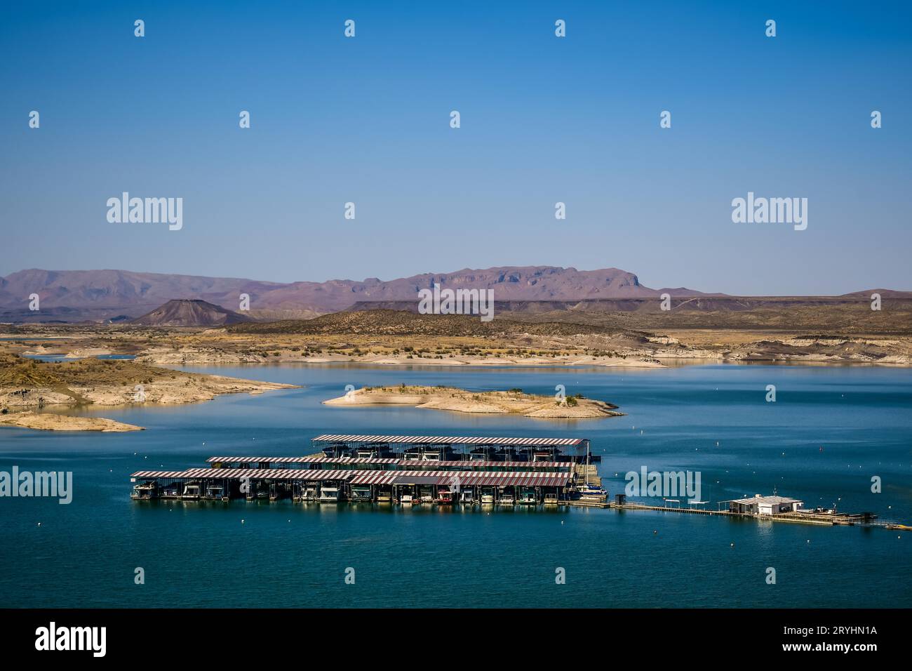A concrete gravity dam in Elephant Butte, New Mexico Stock Photo - Alamy