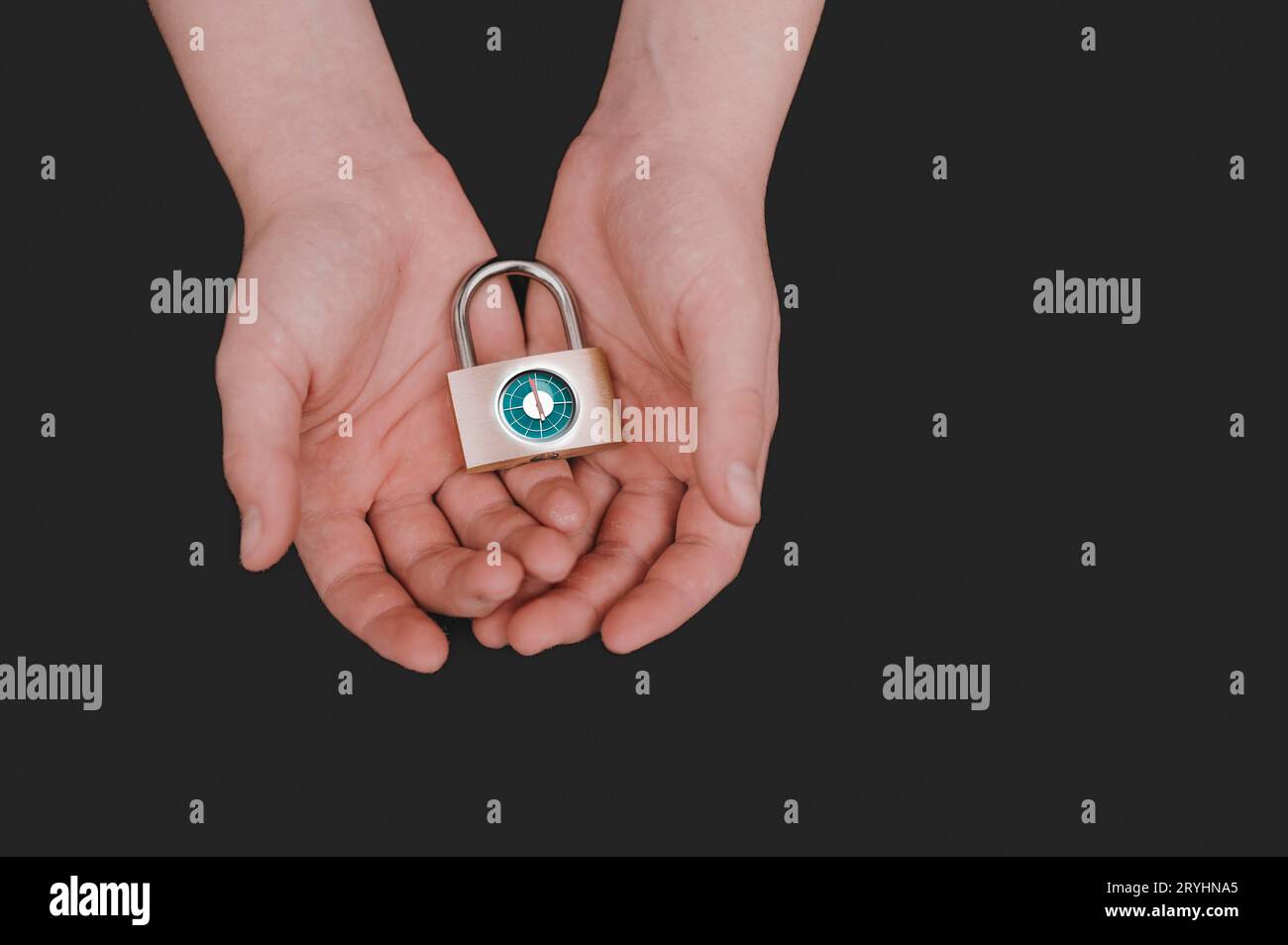Symbolic image of basic child security, child poverty, child in torn ...