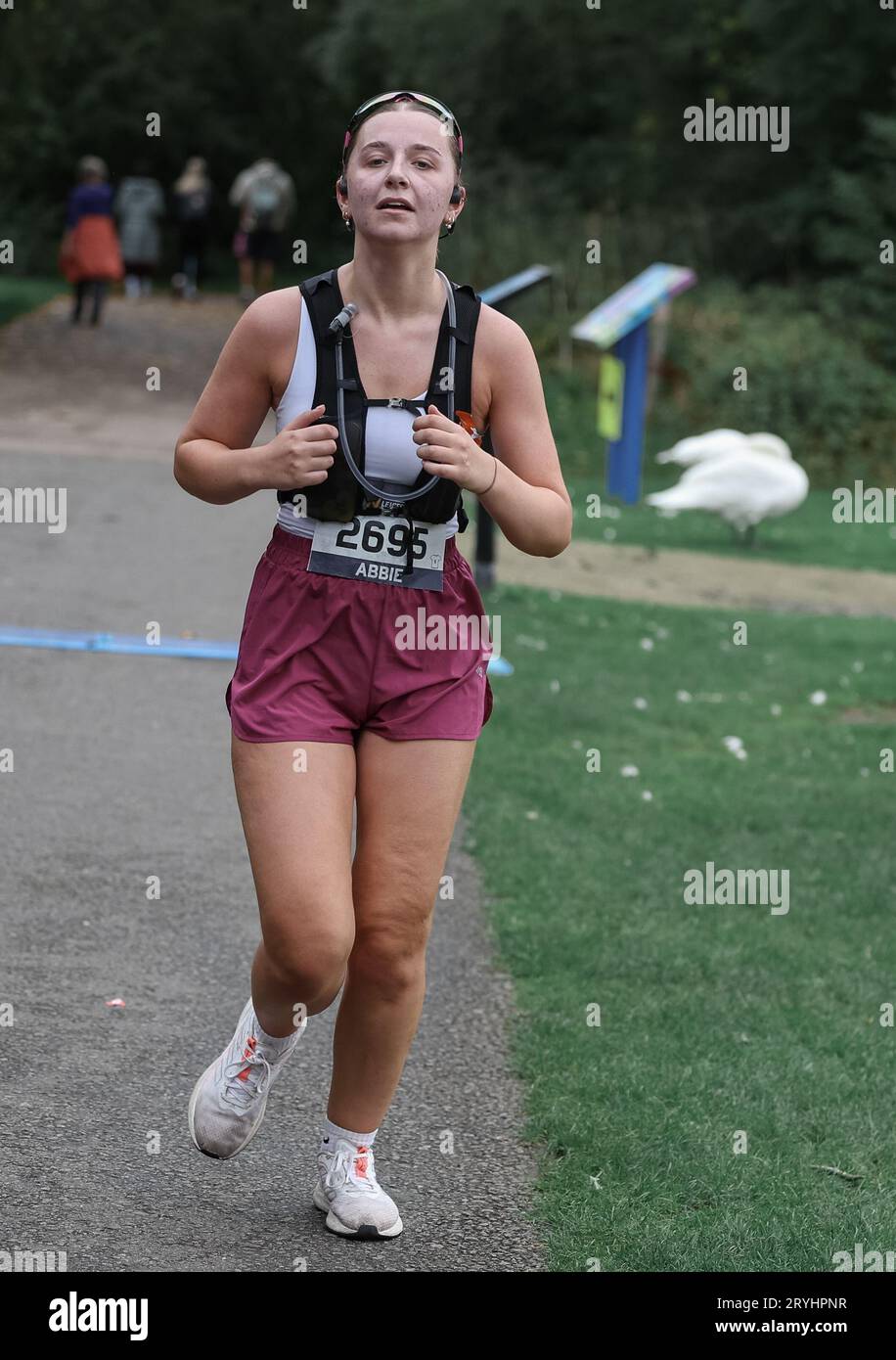 Abbie Sumner, a Runner in the Leicester Half Marathon 2023 going ...