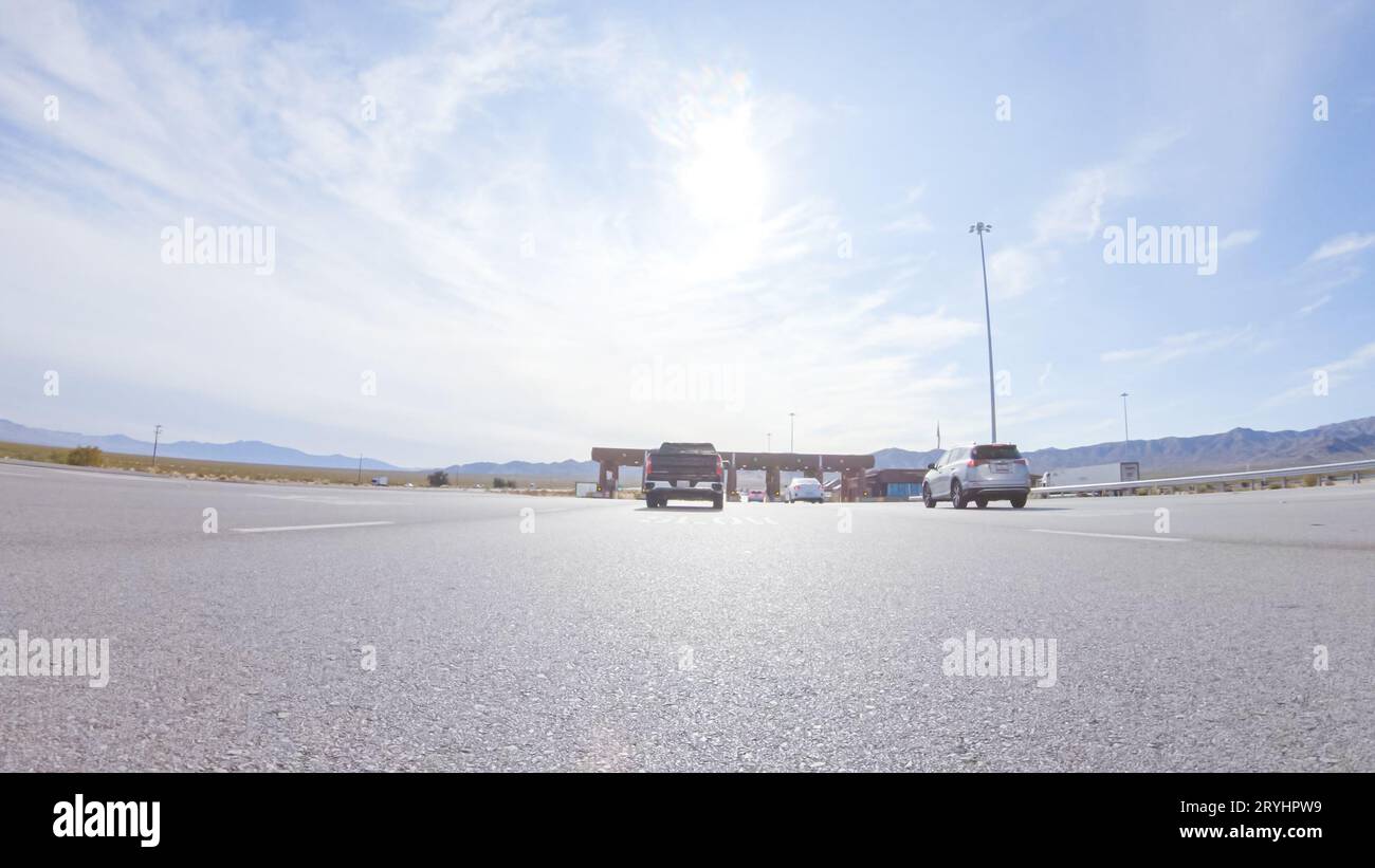 California Bound: Road Trip Checkpoint on Highway 15 Stock Photo - Alamy