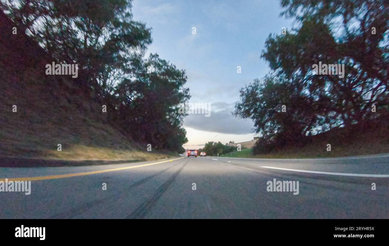 Sunset Drive on HWY 101 Near Pismo Beach Stock Photo - Alamy
