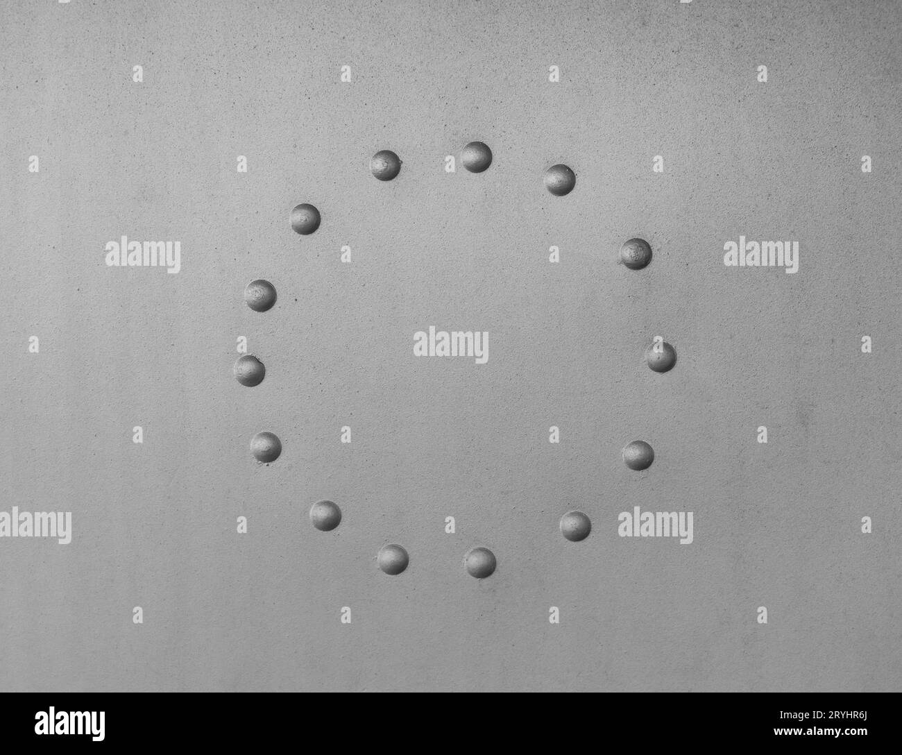 Silver metal surface with rivets Stock Photo - Alamy