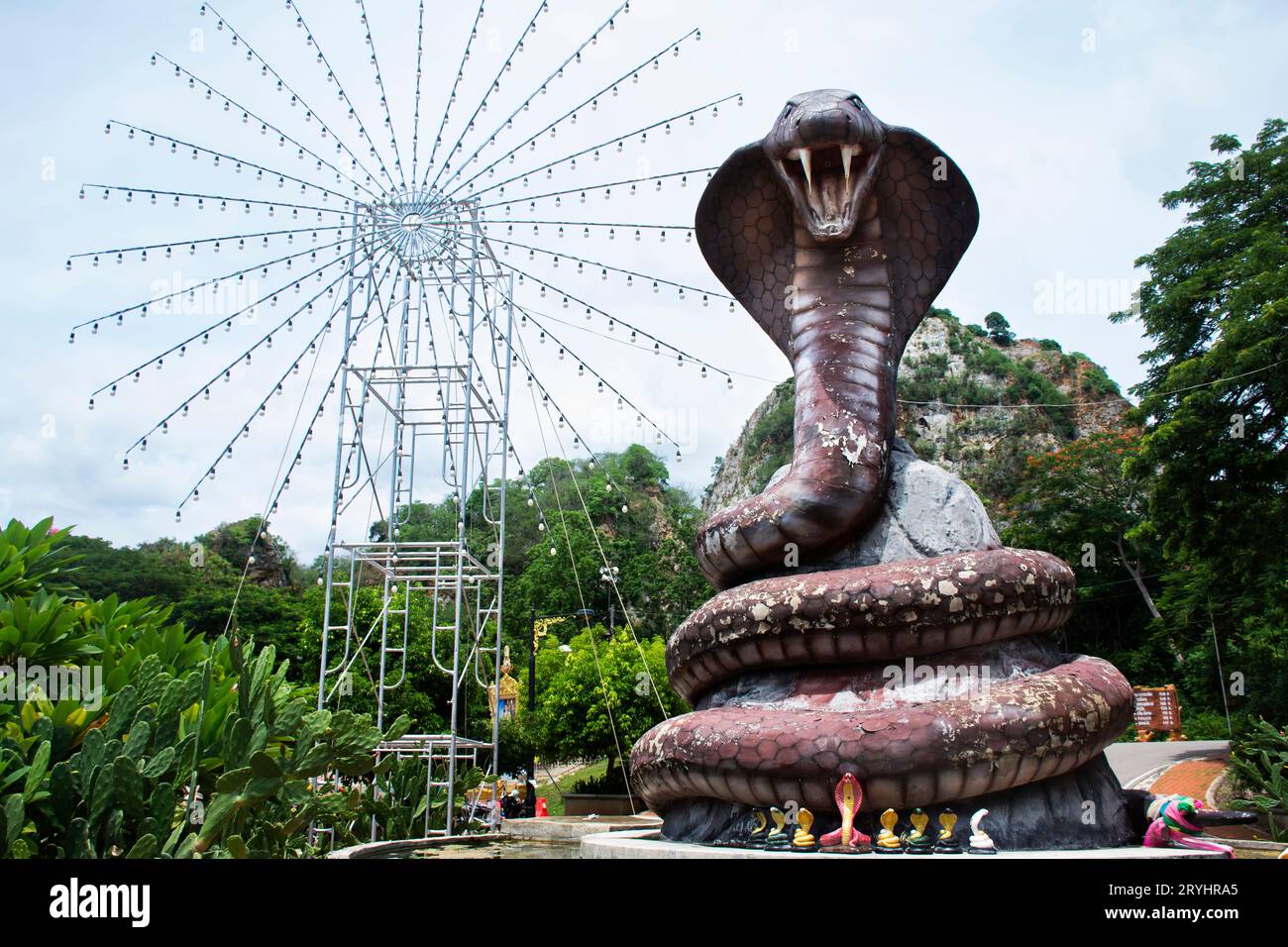 Cobra snake big statue at roundabout circle of destinations landmarks ...