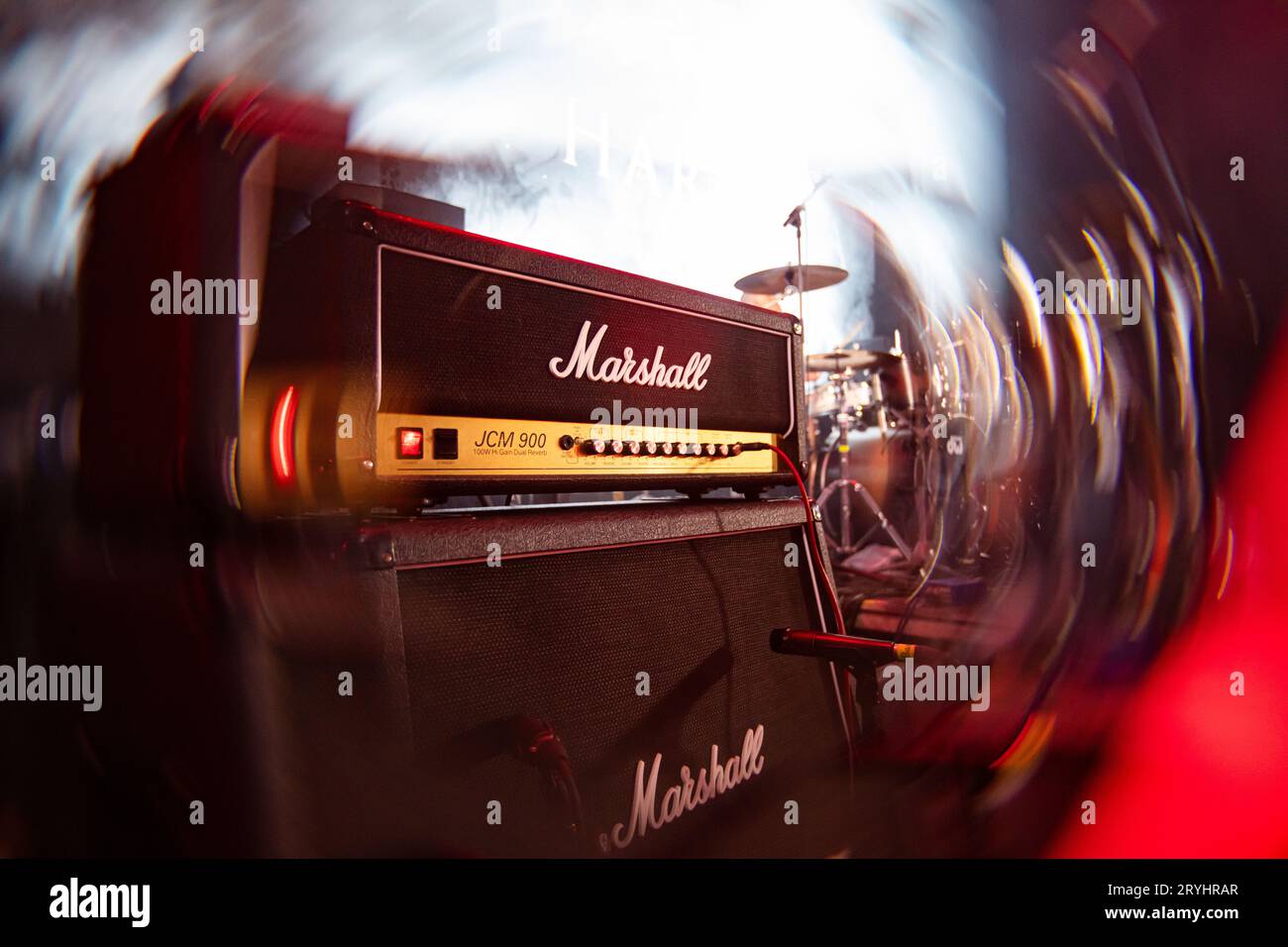 Milton Keynes, Great Britain - September 29, 2023: Marshall amplifier ...