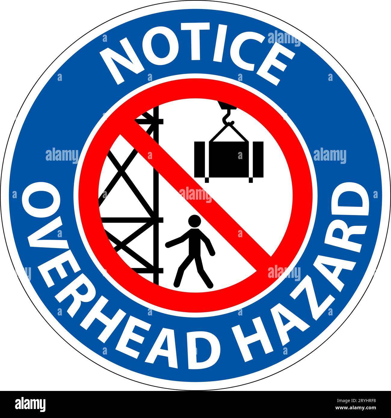 Notice Sign Overhead Hazard Stock Vector Image & Art - Alamy