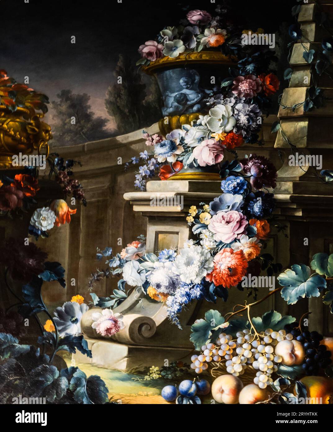 Baroque painting floral hi-res stock photography and images - Alamy