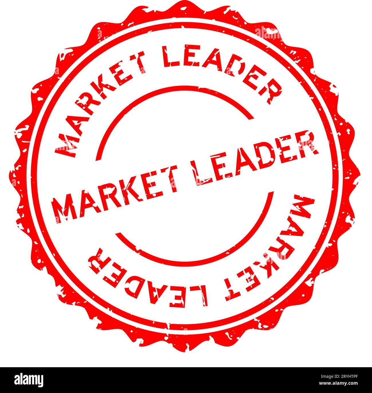 Grunge red market leader word round rubber seal stamp on white background Stock Vector Image ...