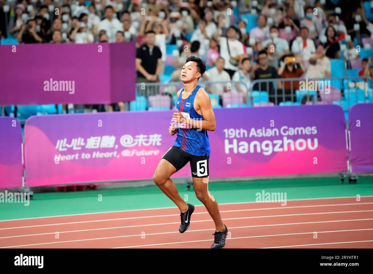 Thailand's Puripol Boonson competes during the men's 200m semifinal at ...