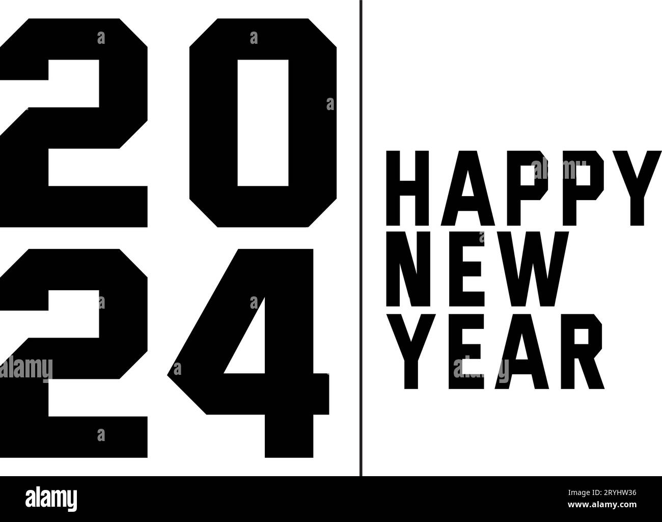 Happy new year 2024 design with numbers. happy new year 2024 vector ...