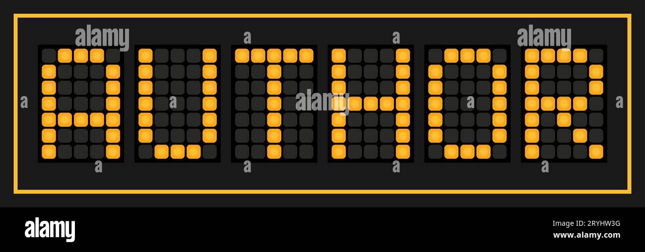 Orange color led banner in word author on black background Stock Vector ...