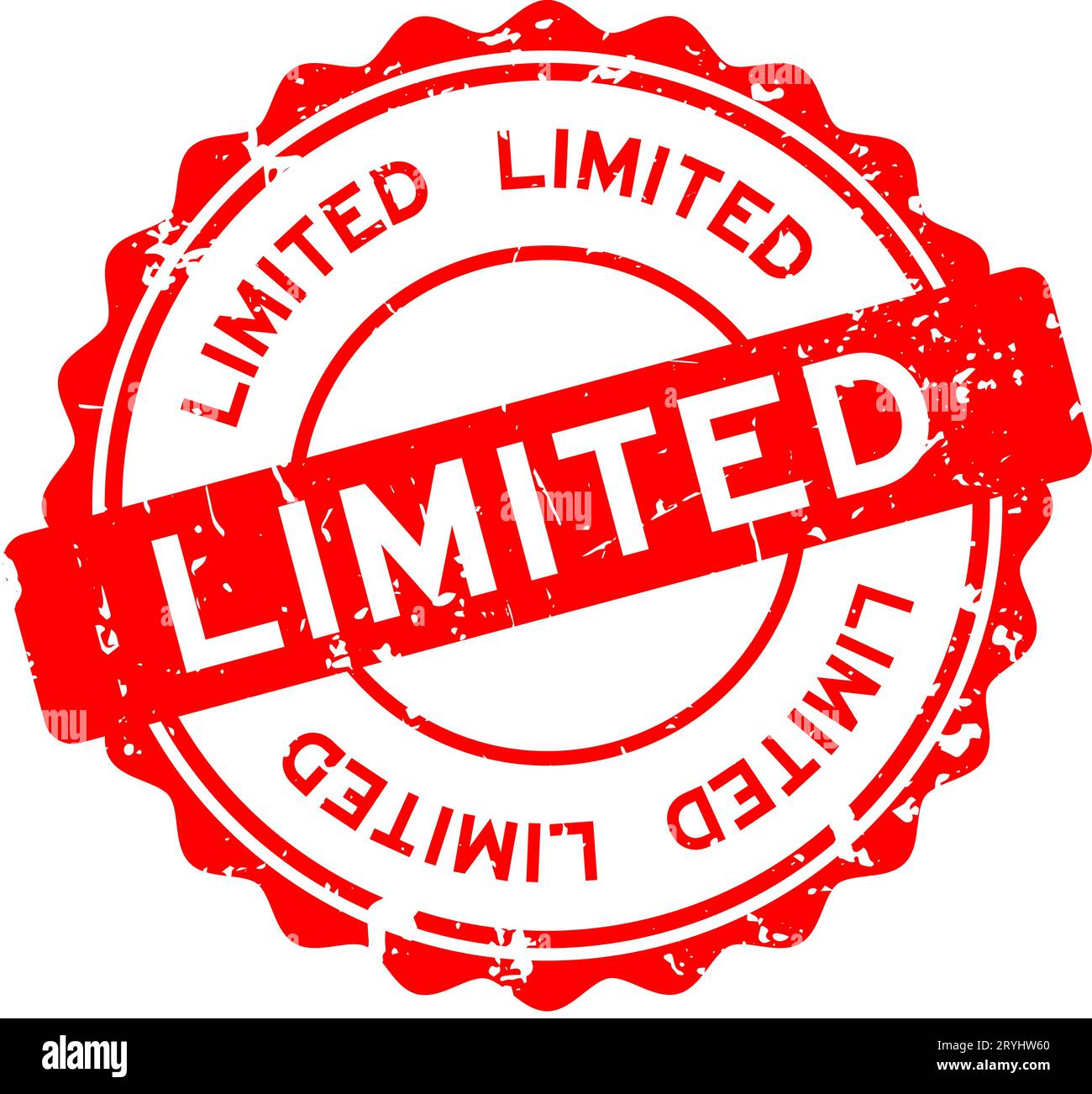 Grunge red limited word round rubber seal stamp on white background Stock Vector Image & Art - Alamy