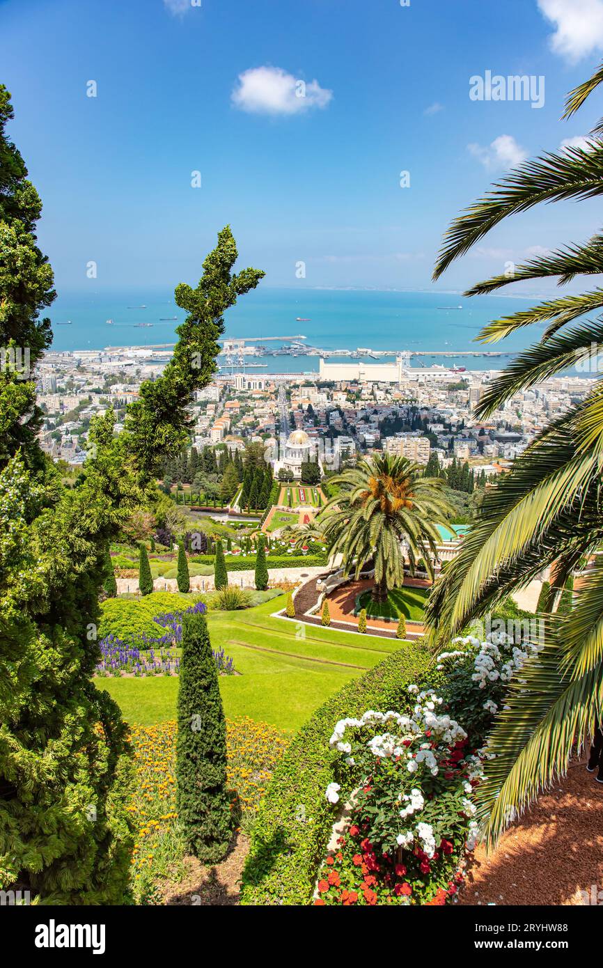 Haifa terraces hi-res stock photography and images - Alamy