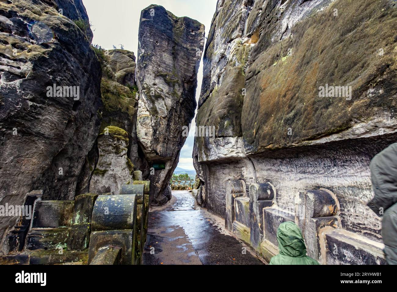 Old bridge in the sandy cliff Stock Photo - Alamy