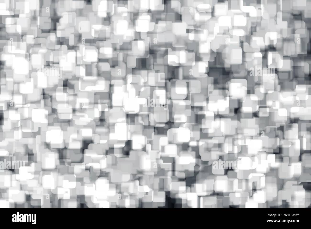 Abstract gray background design with rounded square shape in random ...