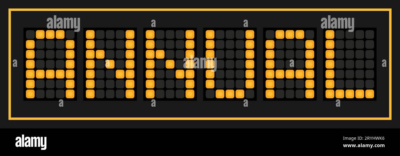 Orange color led banner in word annual on black background Stock Vector ...