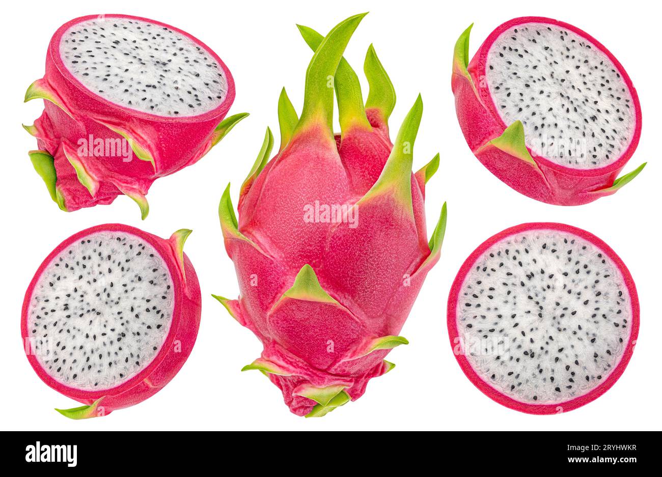 Close up red dragon fruit Cut Out Stock Images & Pictures - Alamy