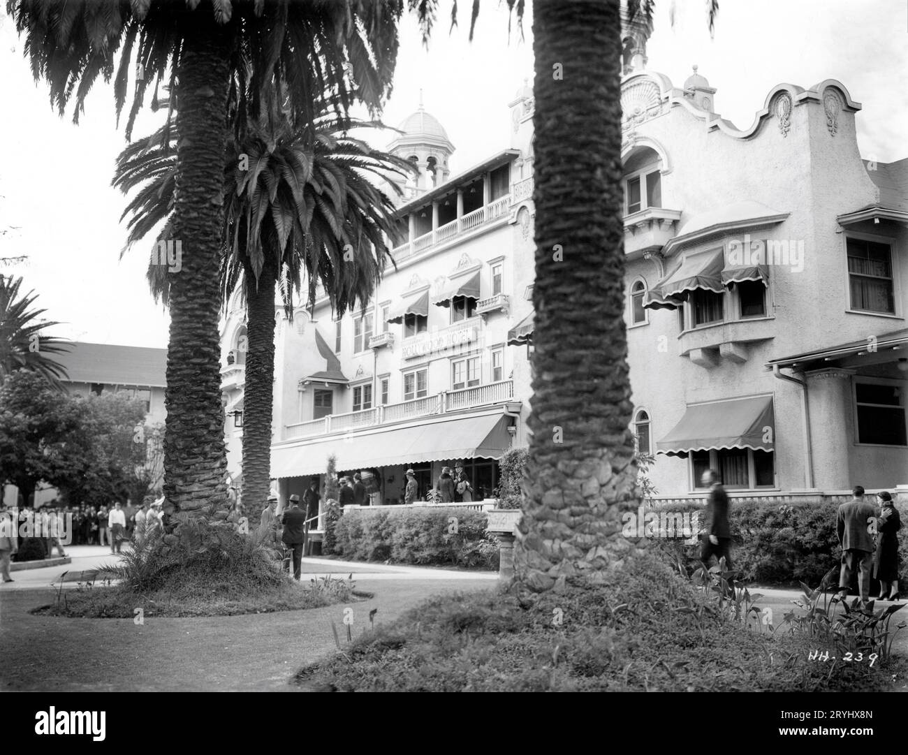 Location filming in front of Hollywood Hotel on Hollywood Boulevard and ...