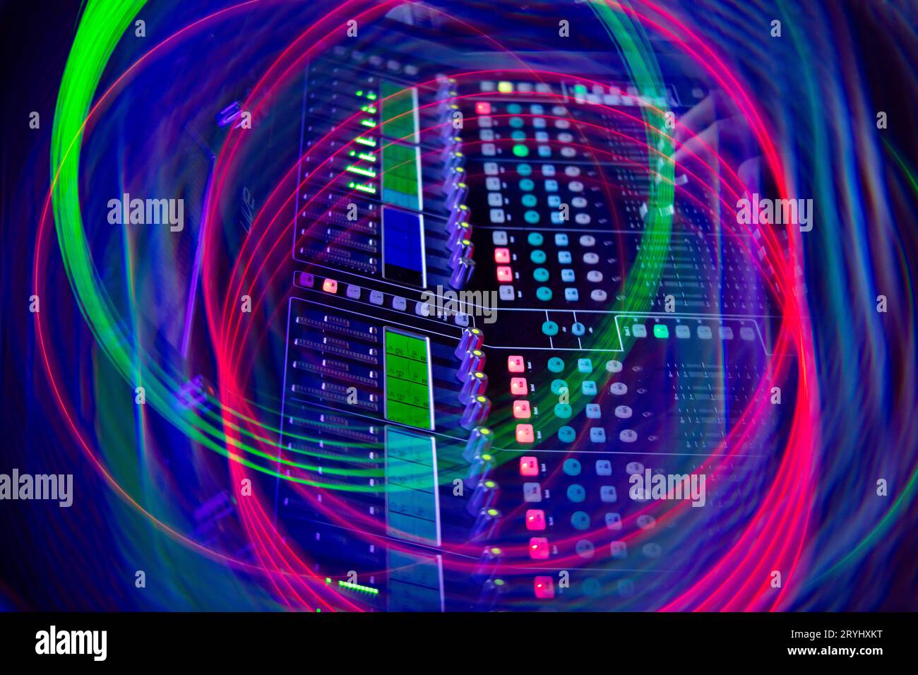 Closeup of sound control panel for design purpose Stock Photo - Alamy