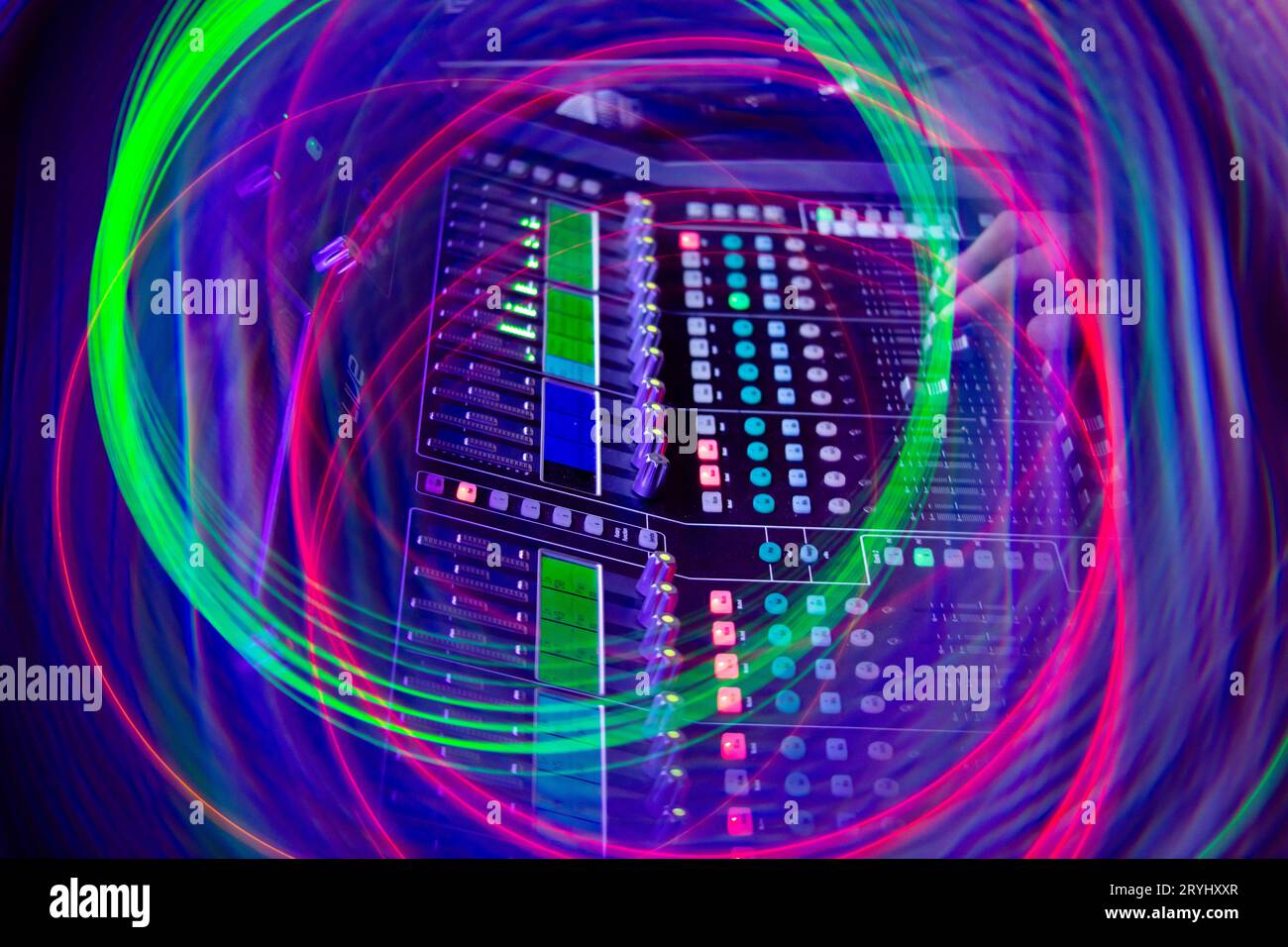 Closeup of sound control panel for design purpose Stock Photo - Alamy