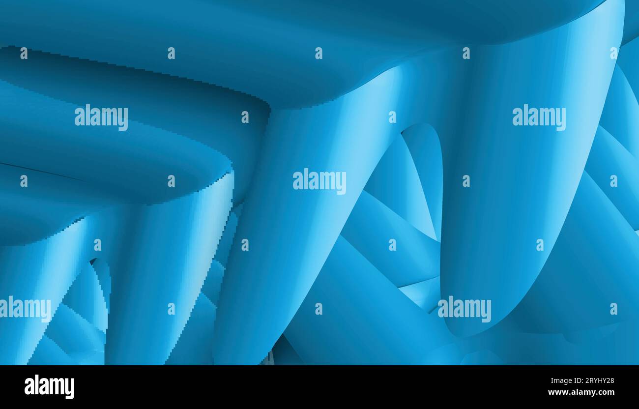 flat 3d abstract blue color background design vector template Stock ...