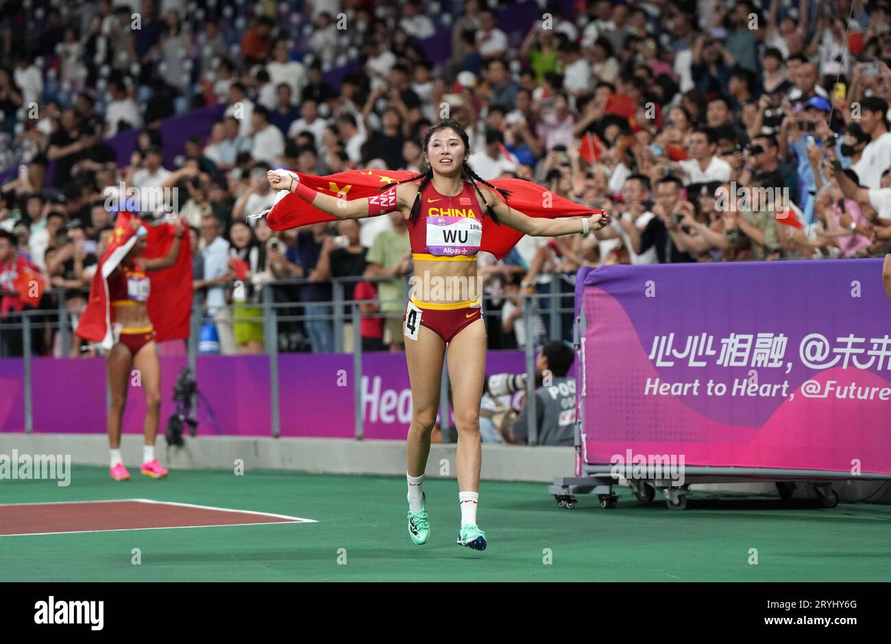 Hangzhou, China's Zhejiang Province. 1st Oct, 2023. Wu Yanni of China ...