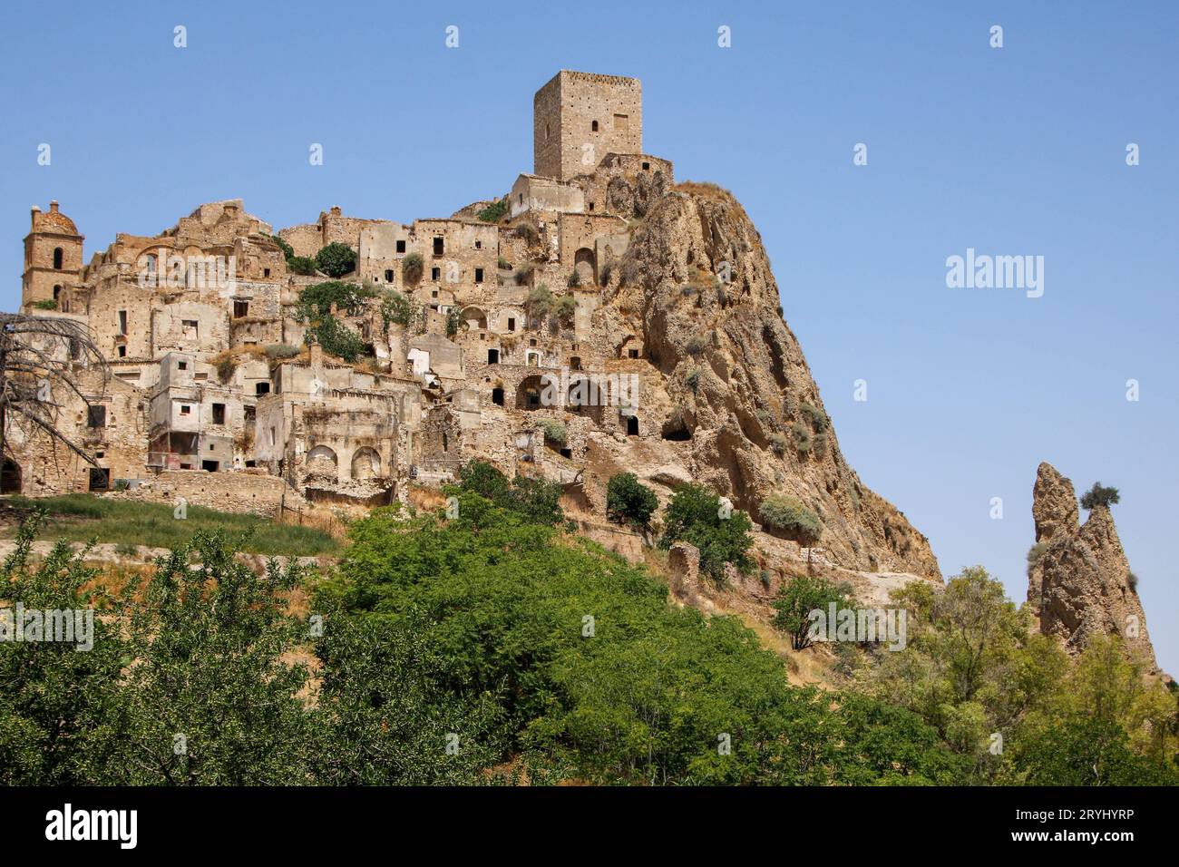 Ghost town of Craco in Basilicata region, Italy Stock Photo - Alamy