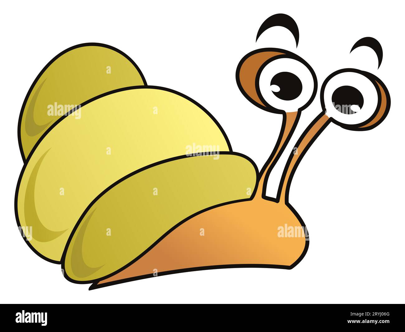 Cartoon illustration snail looking Cut Out Stock Images & Pictures - Alamy
