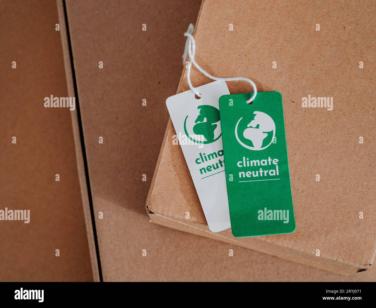 Climate neutral and carbon label concept Stock Photo - Alamy