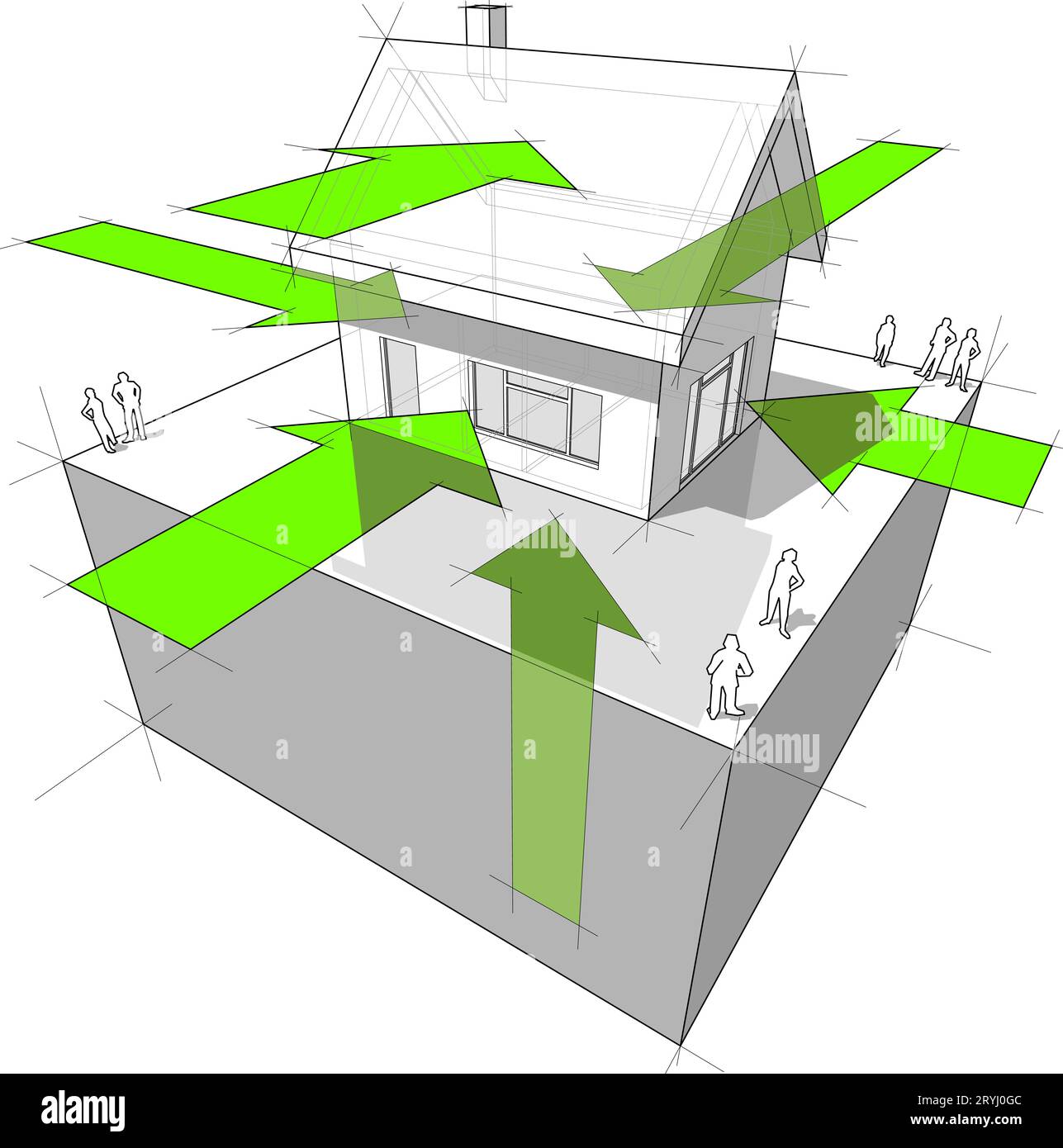 Heat and energy intake diagram Stock Photo - Alamy
