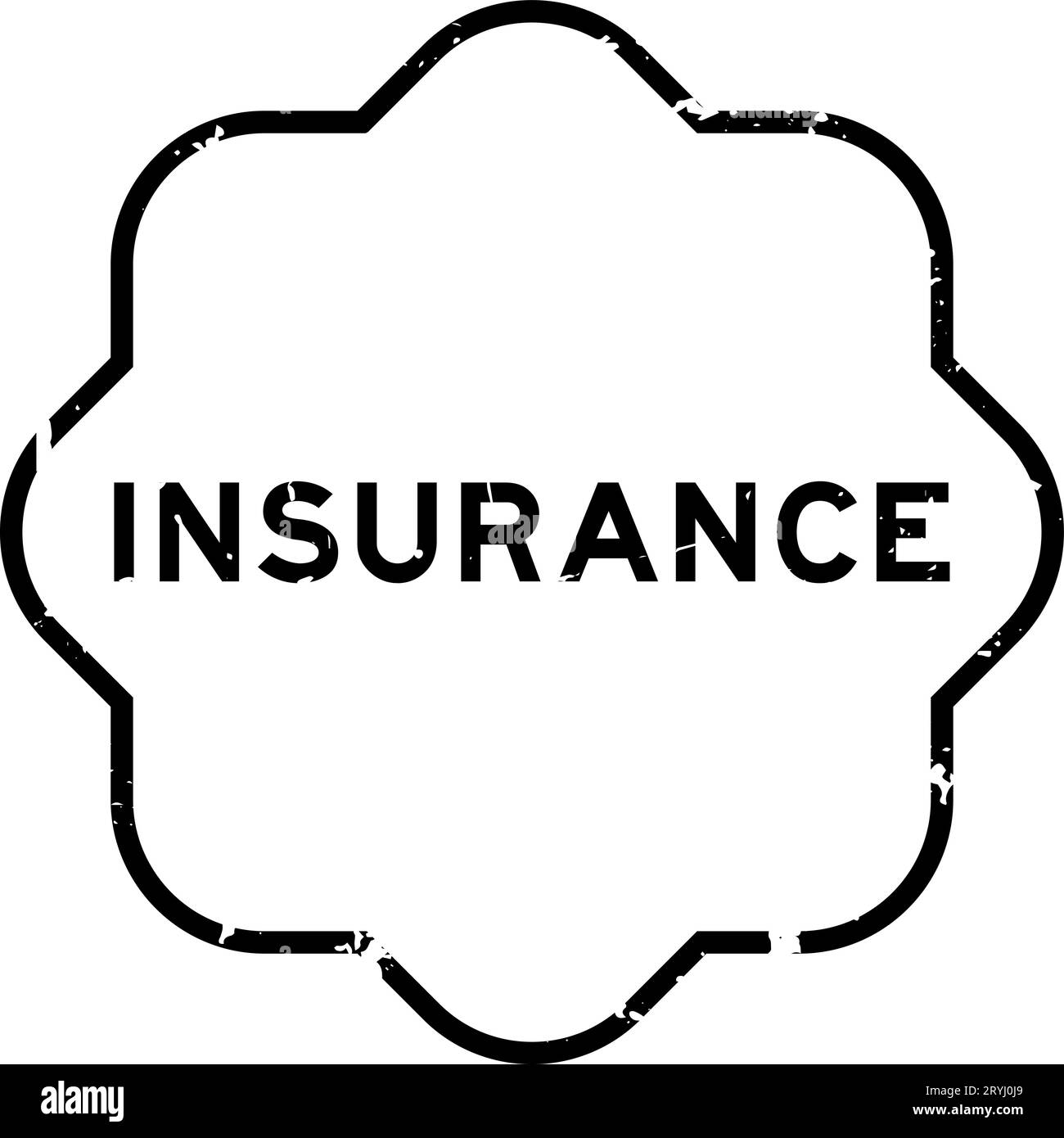 Grunge black insurance word rubber seal stamp on white background Stock Vector Image & Art - Alamy