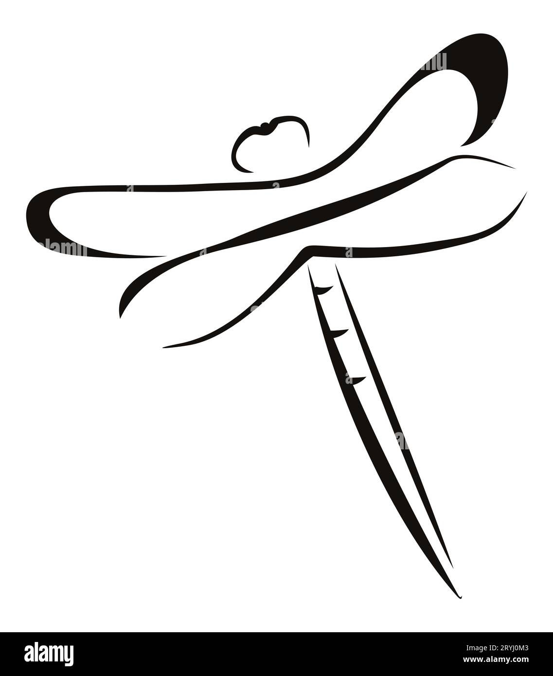 Dragonfly drawing Cut Out Stock Images & Pictures - Alamy