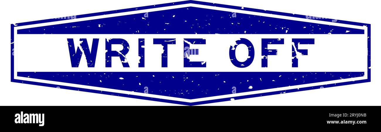 Grunge blue write off word hexagon rubber seal stamp on white background Stock Vector Image ...