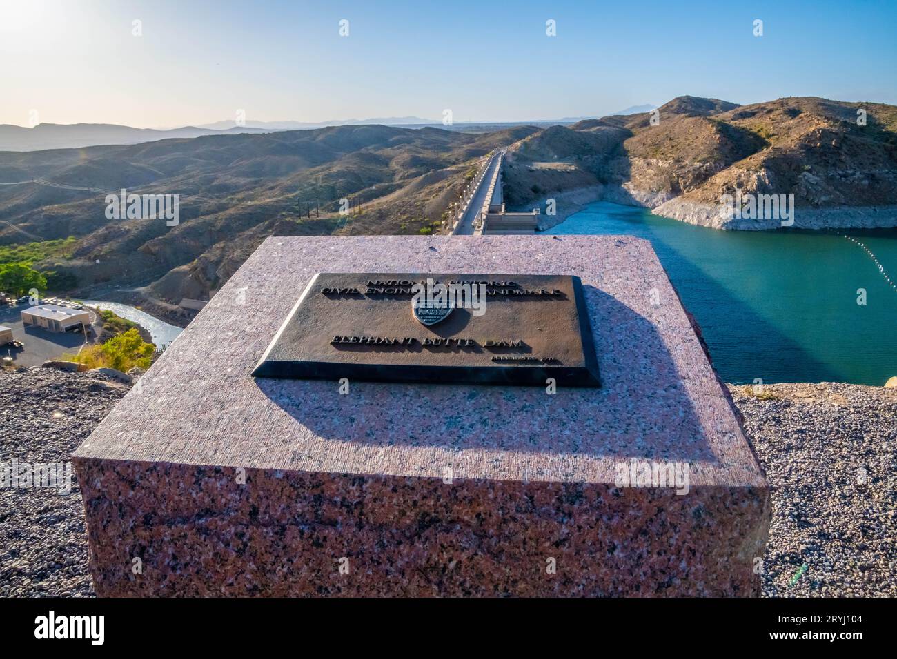 A concrete gravity dam in Elephant Butte, New Mexico Stock Photo - Alamy