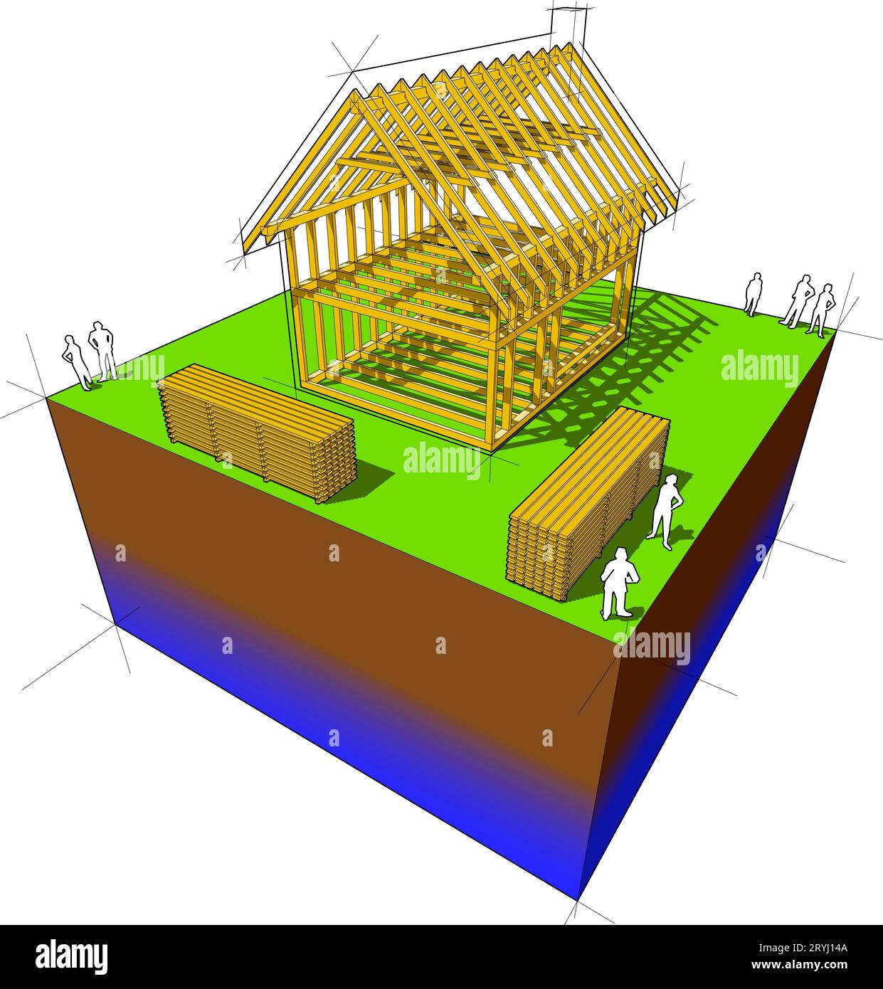 House construction site concept Cut Out Stock Images & Pictures - Alamy