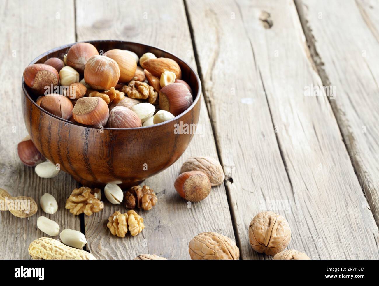 natural nuts mix for a healthy diet Stock Photo - Alamy