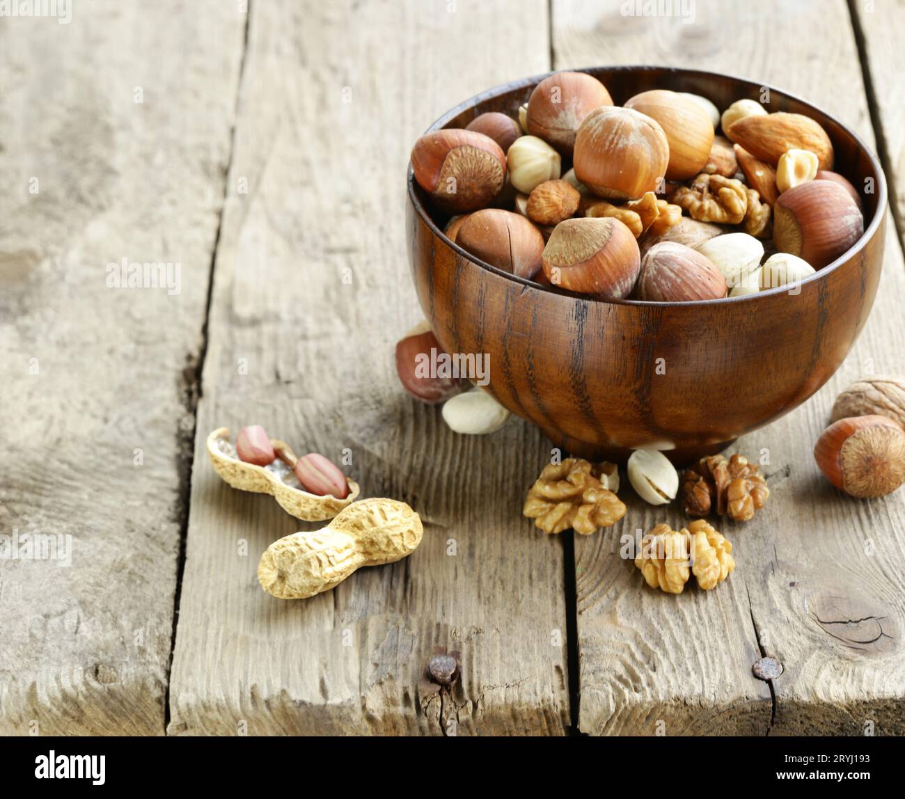 natural nuts mix for a healthy diet Stock Photo - Alamy