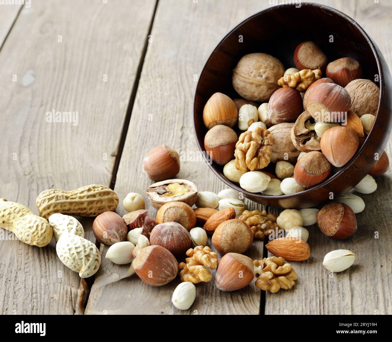 natural nuts mix for a healthy diet Stock Photo - Alamy