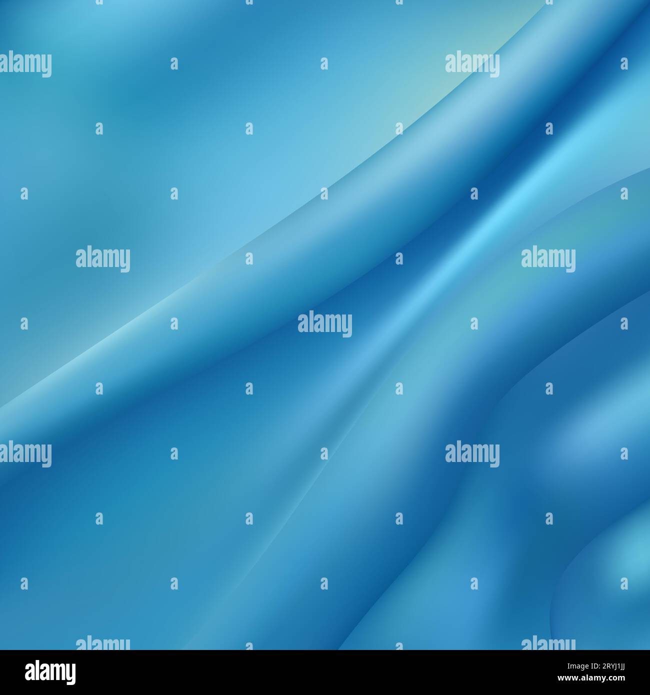 Silk fabric. Texture of blue wrinkled fabric. Blue wrinkled, wavy ...