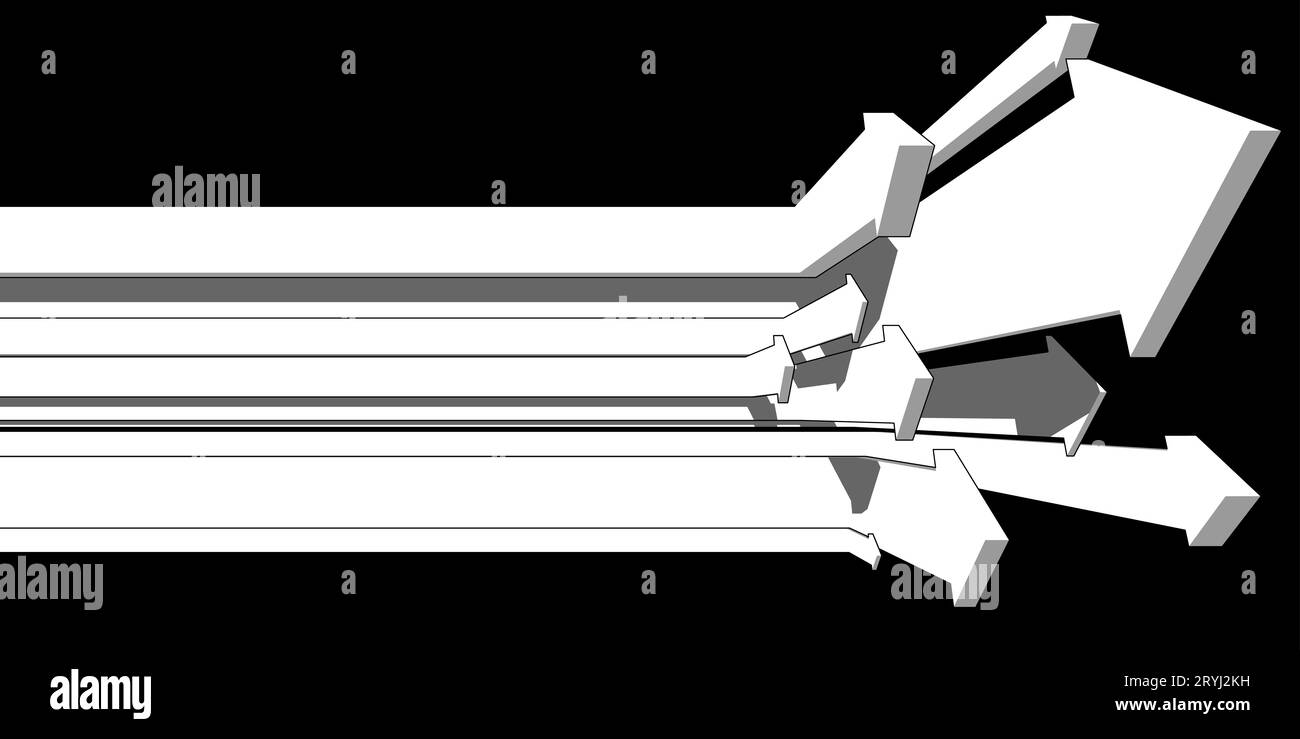 Many rising arrows in business diagram Stock Photo - Alamy